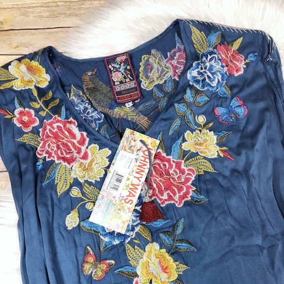 Johnny Was | Dresses | Johnny Was Embroidered Floral Maxi Dress | Poshmark